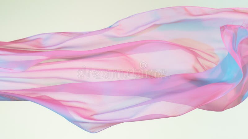 Smooth Elegant Colored Transparent Cloth Separated on White Background ...