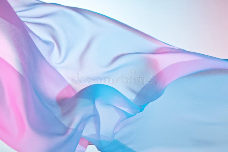 Smooth Elegant Colorful Transparent Cloth Separated on White Background ...