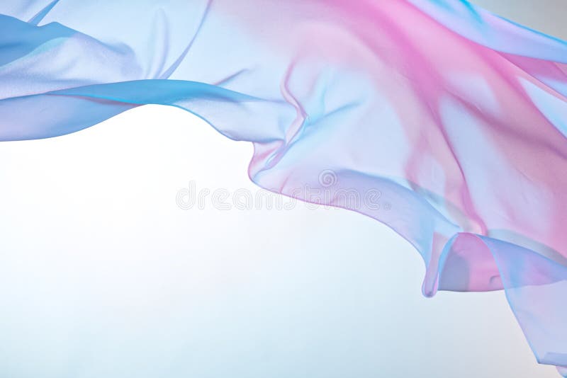Smooth Elegant Colorful Transparent Cloth Separated on White Background ...