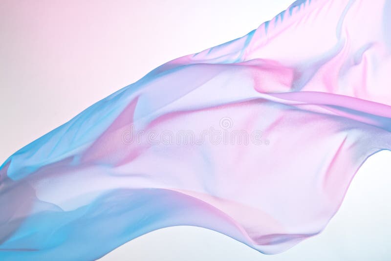 Smooth Elegant Colorful Transparent Cloth Separated on White Background ...