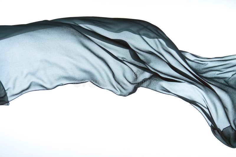 Smooth Elegant Colorful Transparent Cloth Separated on White Background ...