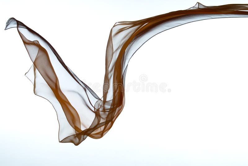 Smooth Elegant Colorful Transparent Cloth Separated on White Background ...