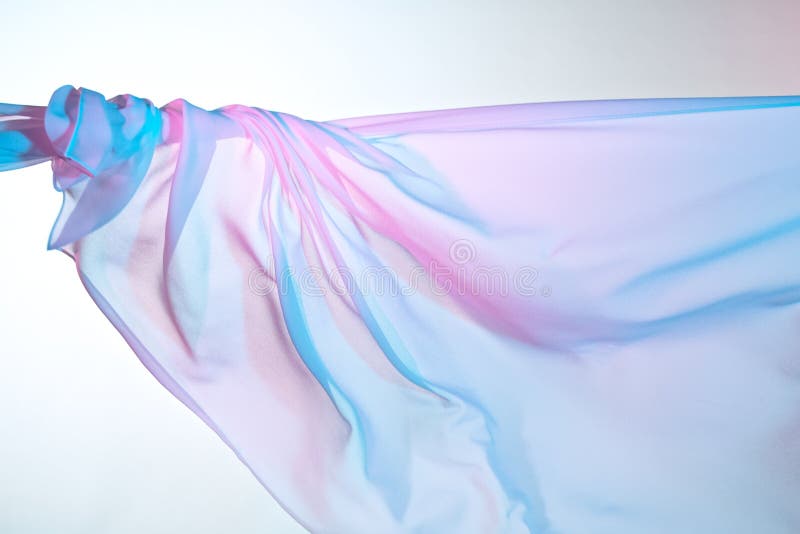 Smooth Elegant Colorful Transparent Cloth Separated on White Background ...