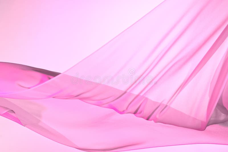 Smooth Elegant Colorful Transparent Cloth Separated on White Background ...