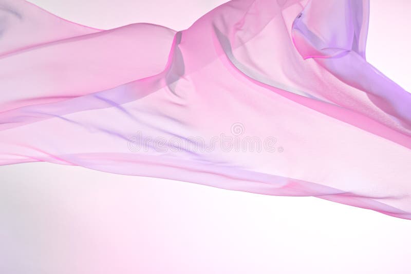 Smooth Elegant Colorful Transparent Cloth Separated on White Background ...