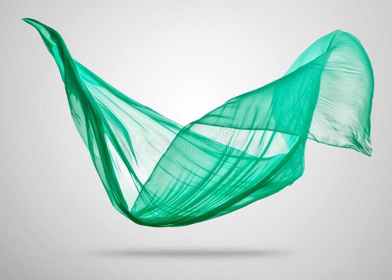 Smooth Elegant Green Cloth on Gray Background Stock Photo - Image of ...