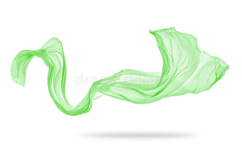 Smooth Elegant Green Cloth on White Background Stock Image - Image of ...