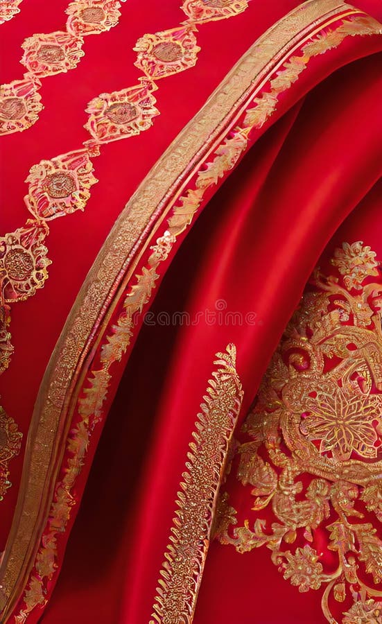 Smooth Elegant Red Silk Or Satin Luxury Cloth Texture As Abstract