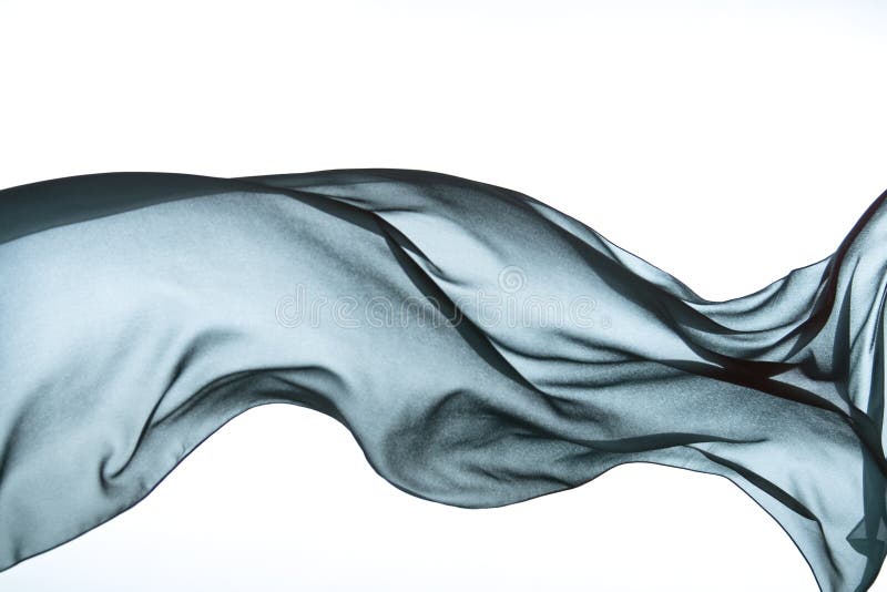 Smooth Elegant Transparent Cloth Separated on White Background. Stock ...