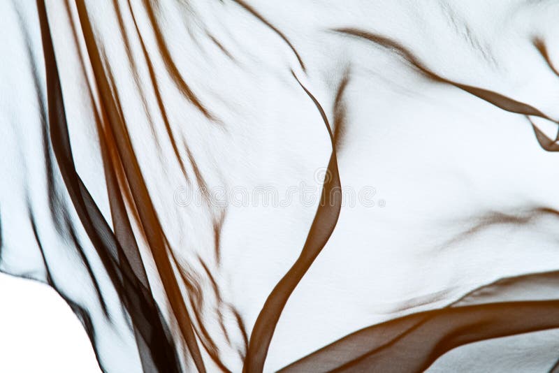 Smooth Elegant Transparent Cloth Separated on White Background. Stock ...