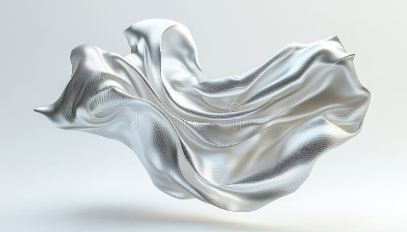Smooth and Elegant White Silver Fabric Abstract Stock Photo - Image of ...