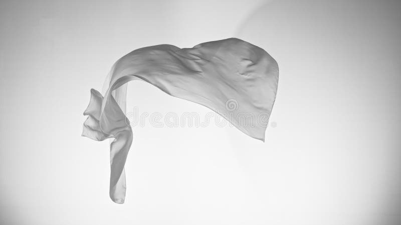 Smooth Elegant White Transparent Cloth Separated on White Background ...