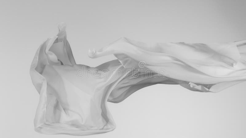 Smooth Elegant White Transparent Cloth Separated on Grey Background ...