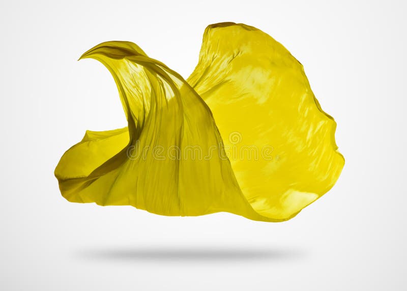 Smooth Elegant Yellow Cloth on Gray Background Stock Photo - Image of ...