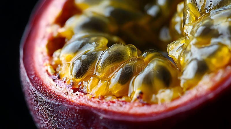 The Smooth, Firm Skin of a Passion Fruit Stock Illustration ...