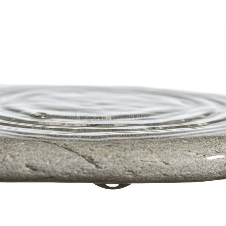 A Smooth, Flat Gray Stone with a Circular, Concentric Pattern Etched on ...