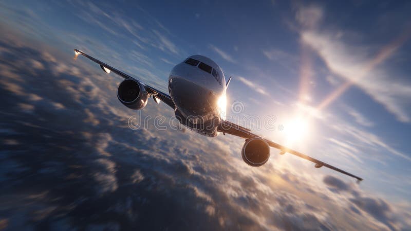 Smooth Flat Style Airplane Cruising Stock Illustrations – 7 Smooth Flat ...