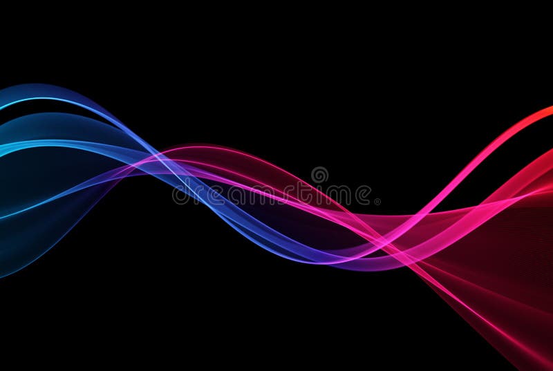 Smooth Flow Transparent Wave Smoky Wave. Transparent Abstract Waves ...