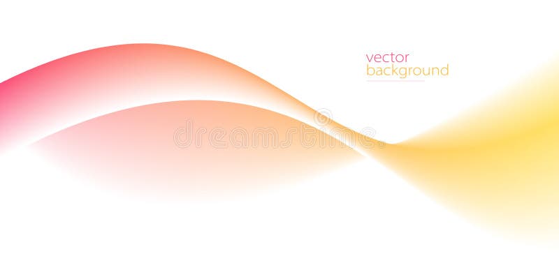 Smooth Flow of Wavy Shape with Gradient Vector Abstract Background, Red ...