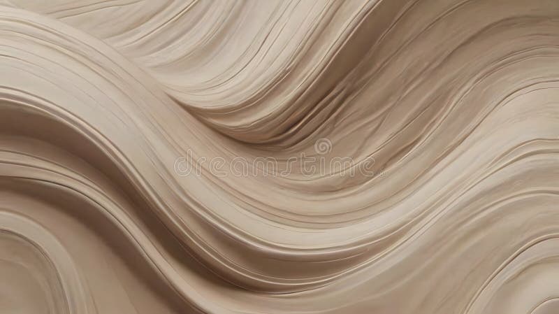 Abstract Beige Wavy Texture, Smooth Flowing Background Stock Photo ...