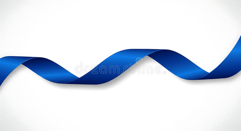A Smooth, Flowing Blue Ribbon Forms a Gentle Wave Pattern Against a ...