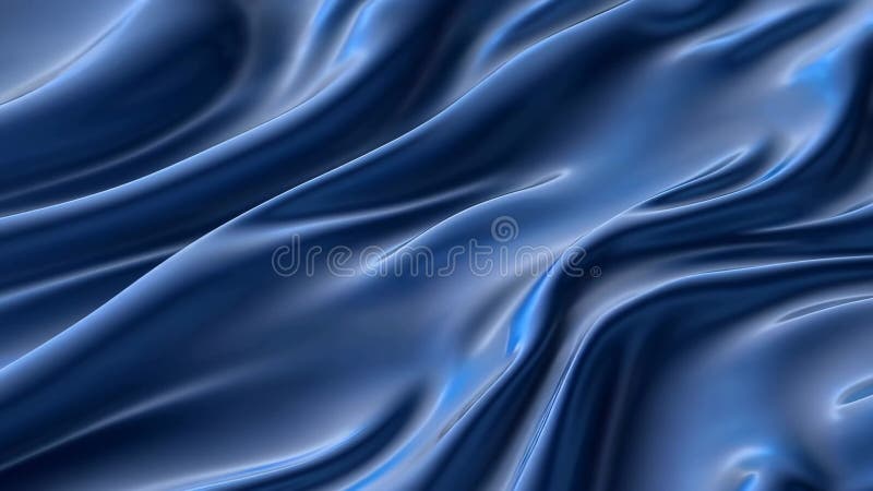 Smooth Flowing Blue Silk Texture, Abstract Background. Luxury Fabric ...