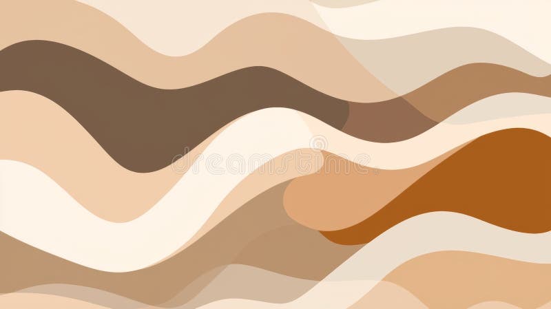 Smooth, Flowing Brown Waves Create a Dynamic and Visually Captivating ...