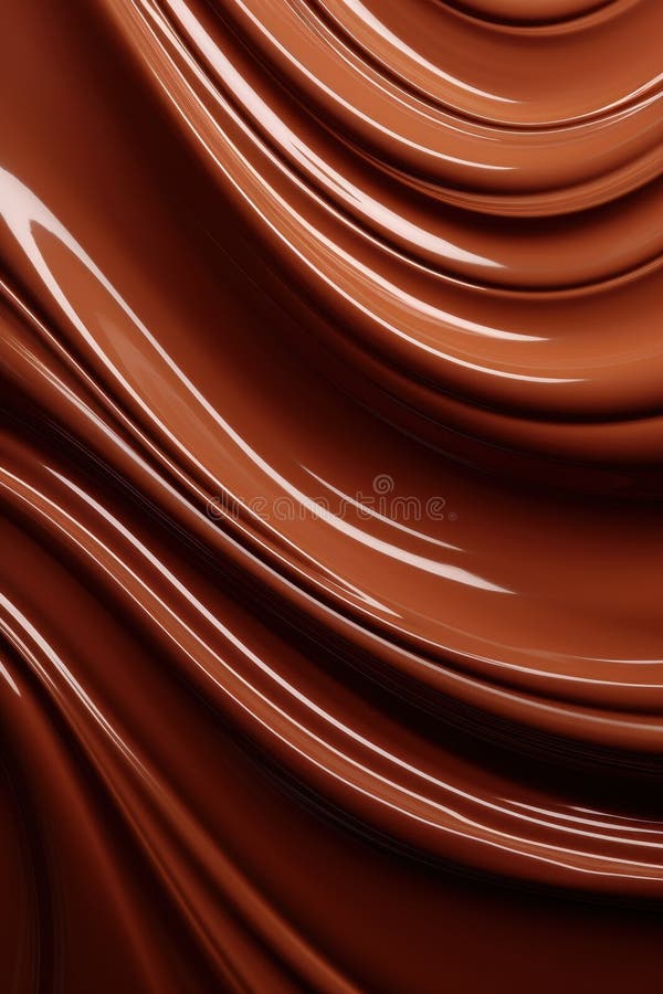 Smooth Flowing Chocolate Abstract Background Stock Illustration ...