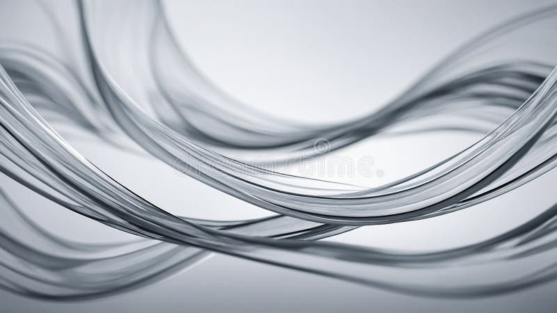 Smooth Flowing Gray Waves Create a Calming and Serene Abstract ...