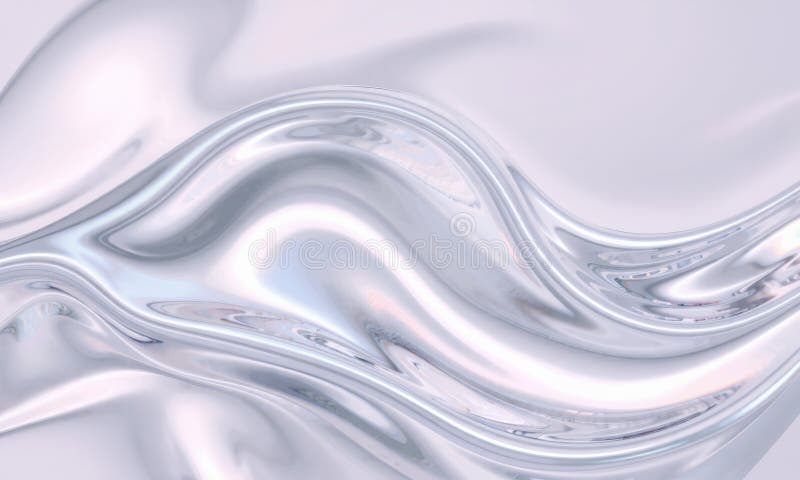 Smooth, Flowing Holographic Wave Background with Shiny, Reflective ...