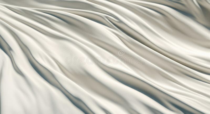 Smooth Flowing Ivory Silk Fabric with Elegant Waves and Soft Texture ...