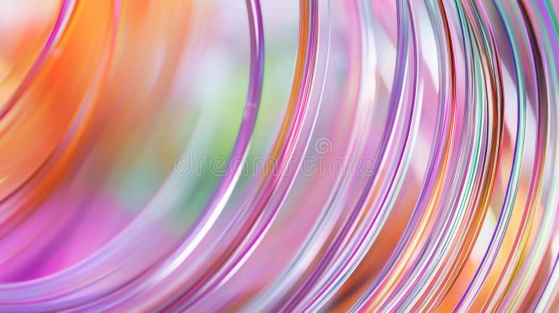 Smooth, Flowing Lines in Vibrant Hues of Pink, Orange, and Green Create ...