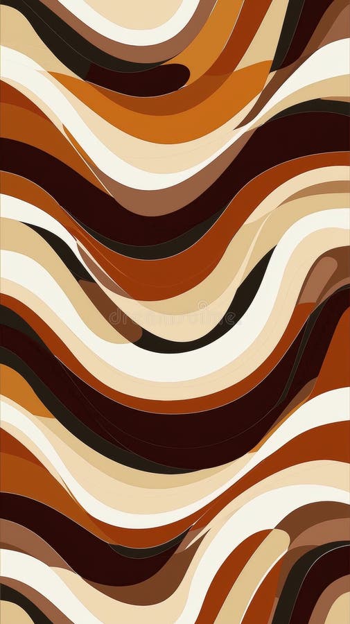 Smooth, Flowing Lines in Warm Earthy Tones Create a Captivating ...