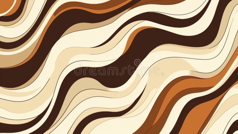 Smooth, Flowing Lines in Warm, Earthy Tones Create a Visually Appealing ...