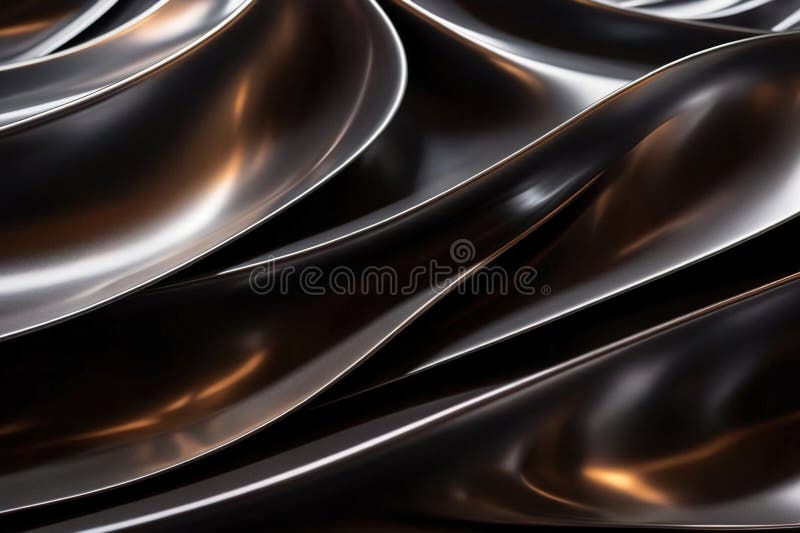 Smooth Flowing Liquid Metal Waves Texture, Abstract Background ...