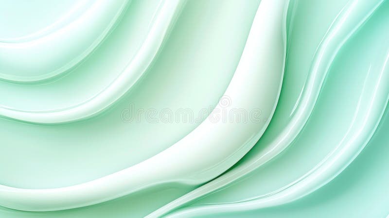 Smooth, Flowing Mint Green Textures Create Calming Visual Effect Stock ...