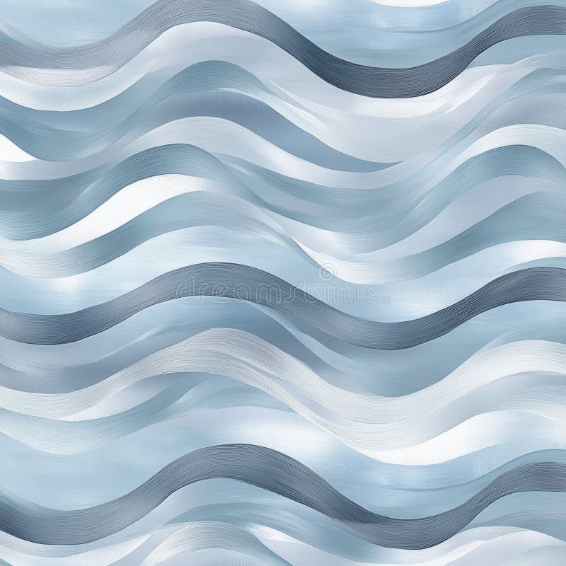 A Smooth, Flowing Ocean Wave Illustration with Elegant Rolling Waves in ...
