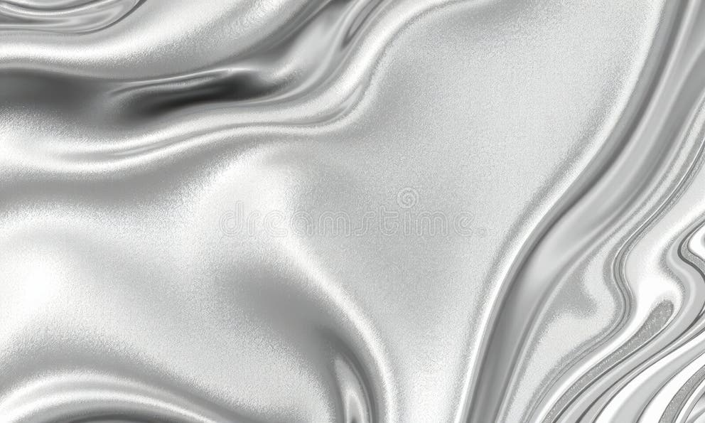 Smooth, Flowing Silver Liquid Texture Creates Mesmerizing Visual Effect ...