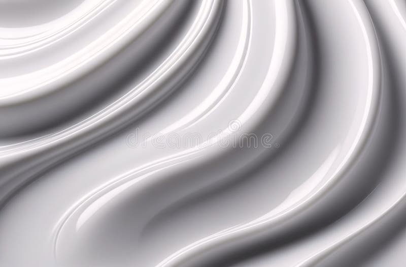 Smooth, Flowing Surface with Elegant White Curves Creating an Abstract ...