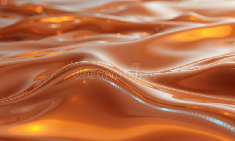Smooth, Flowing Surface of Orange Liquid Creates Mesmerizing Visual ...