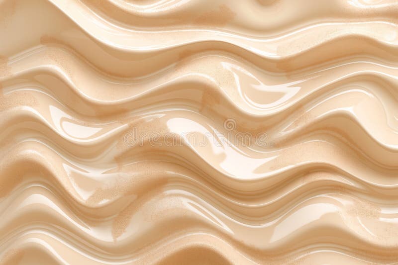 Smooth, Flowing Texture of Creamy Mixture on a Surface, Gentle Waves ...