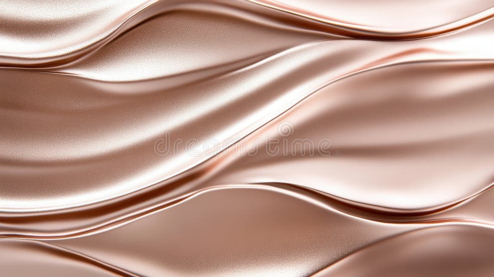 A Smooth, Flowing Texture Resembling Rose Gold Fabric, Creating an ...