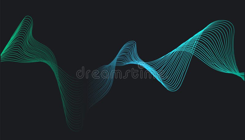 Smooth Flowing Wave Lines Soundwave Vector Graphic Stock Illustration ...