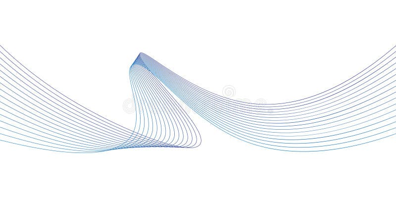 Blue Gradient Wave Pattern on White Stock Vector - Illustration of ...