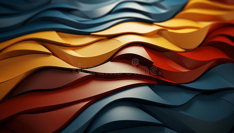 Smooth Flowing Wave Pattern in a Futuristic Generative Ai Composition ...