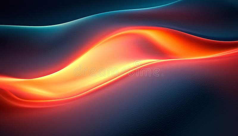 Smooth Flowing Wave Pattern Futuristic Illustration Modern Glowing ...