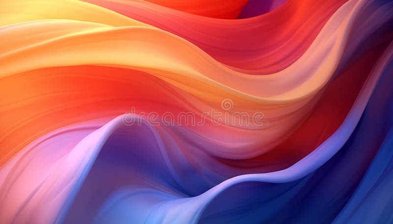 Smooth Flowing Wave Pattern in Vibrant Colors Generated by AI Stock ...