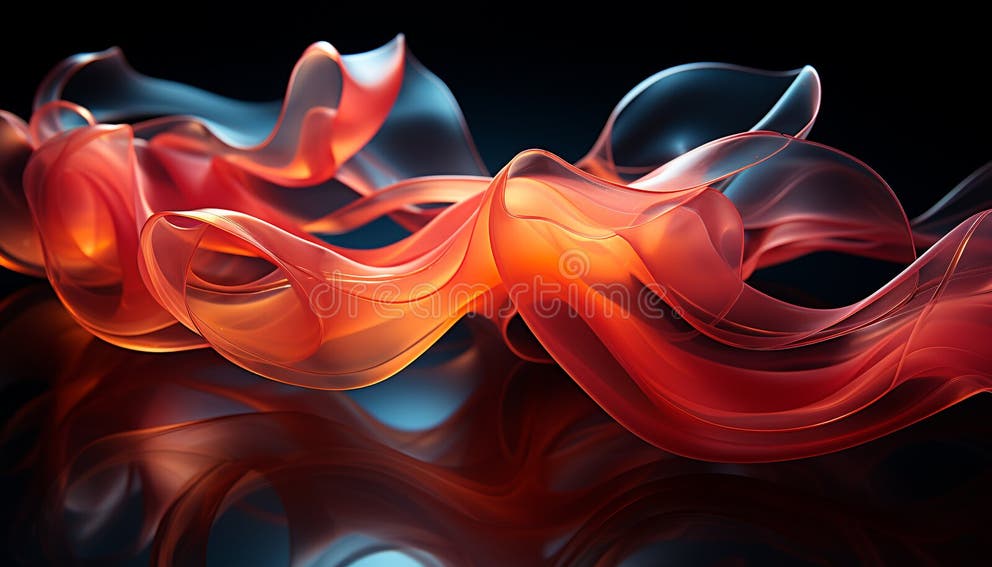 Smooth Flowing Wave Pattern in Vibrant Multi Colored Illustration ...