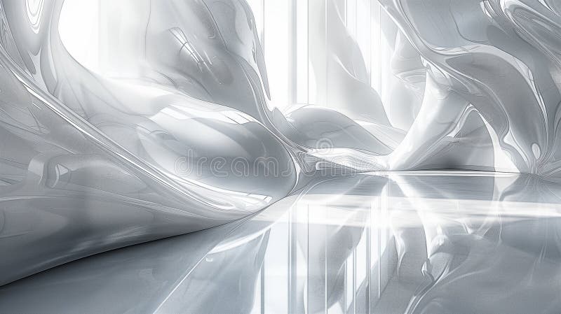 Smooth, Flowing, White Surfaces Create an Abstract, Futuristic Interior ...