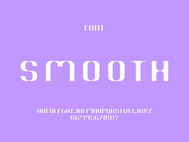 Smooth Font. Vector Alphabet Stock Vector - Illustration of modern ...